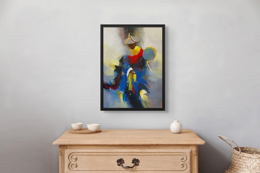 Monastic Dance in Acrylic Painting, 12x22 Original Painting, Hand ...