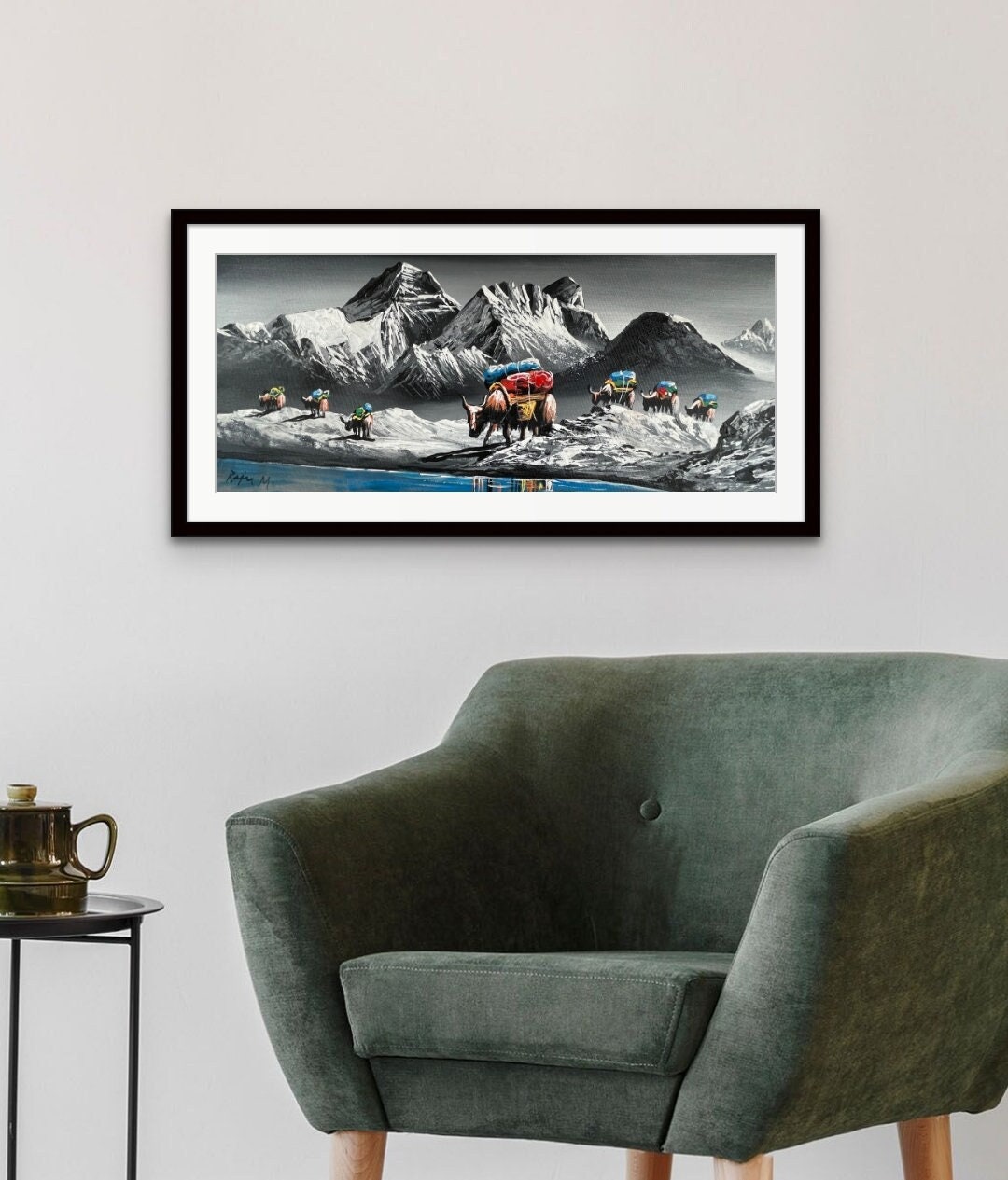 Mount Everest Lake in Nepal's Himalayas Art, Original Acrylic Painting ...