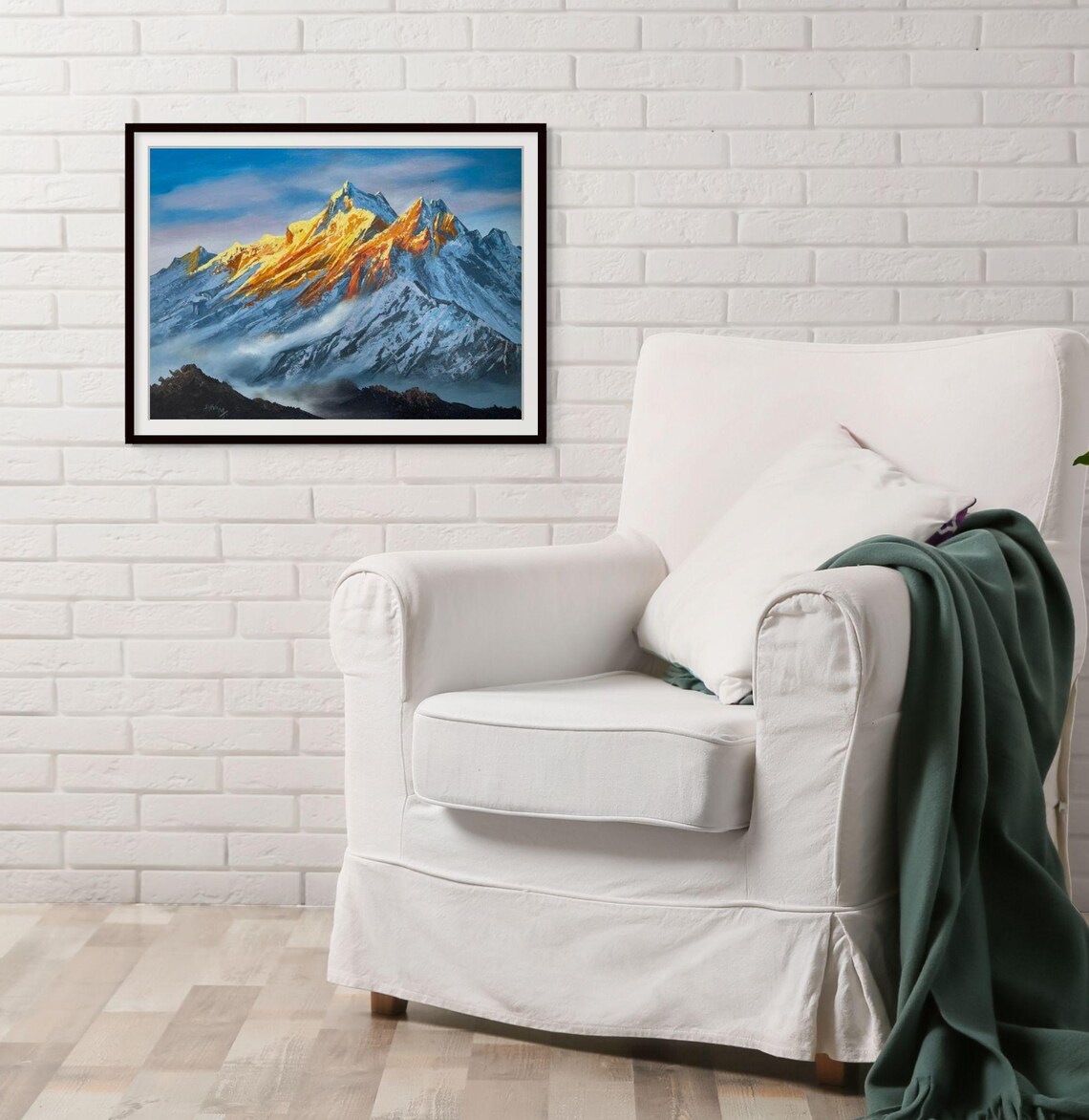 Everest Region Himalayan Village Wall Art, Original Watercolor Painting ...