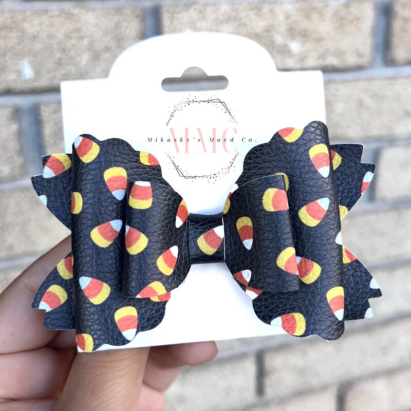 Candy Corn Hair Bow - Etsy