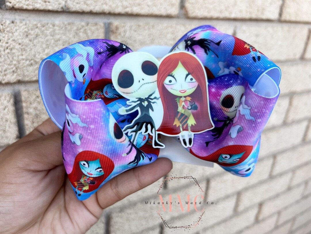 Nightmare Before Christmas Bow, Jack and Sally Bow, Hair Bows for Girls ...