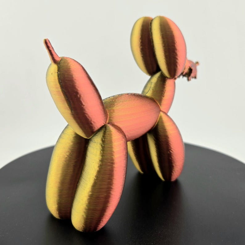 Creepy Balloon Dog – 3D Printed Horror Art in Shifting Colors - Gothic ...
