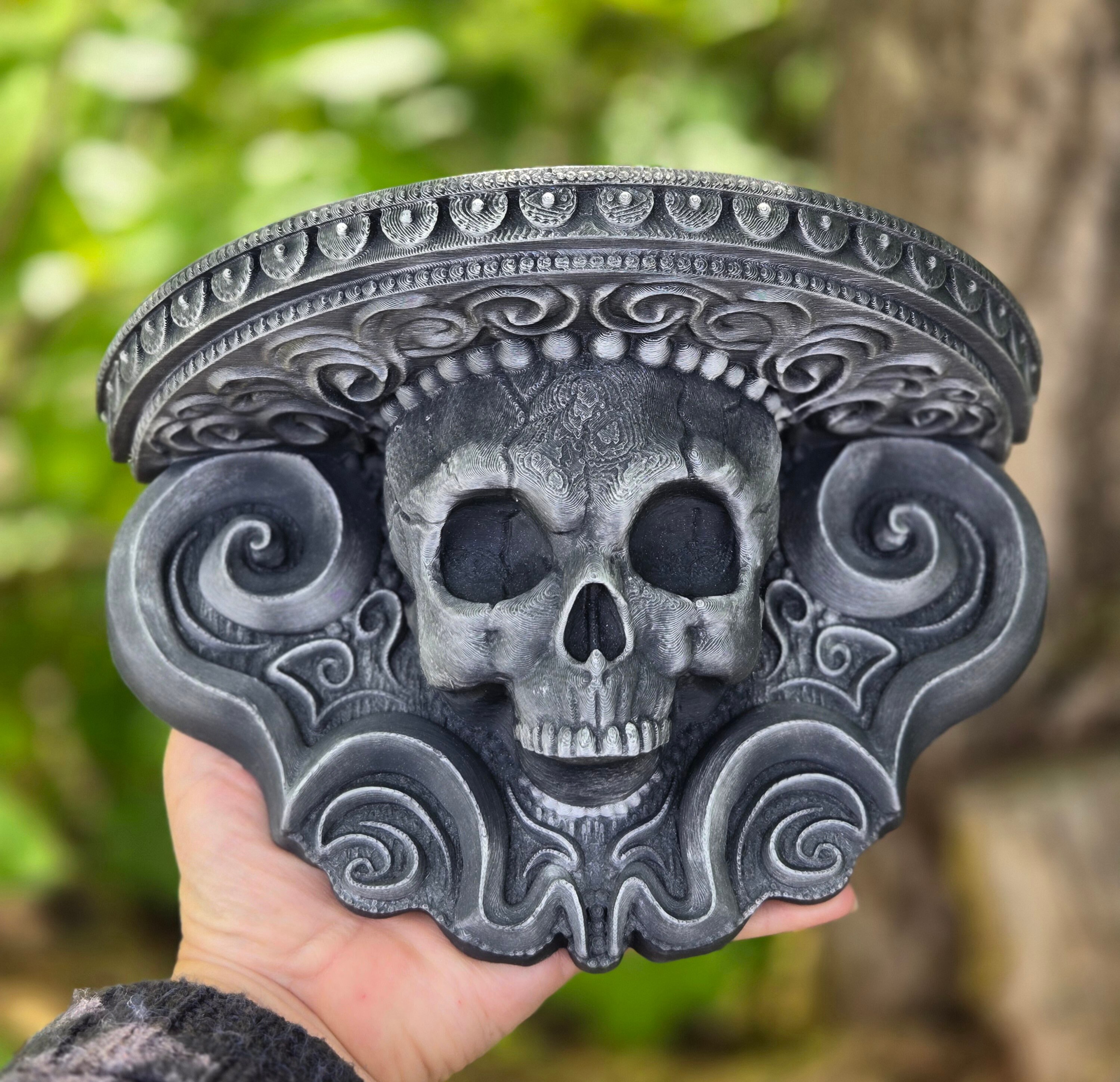 Gothic Skull Wall Shelf : Hand Painted for Unique Home Decor - Etsy