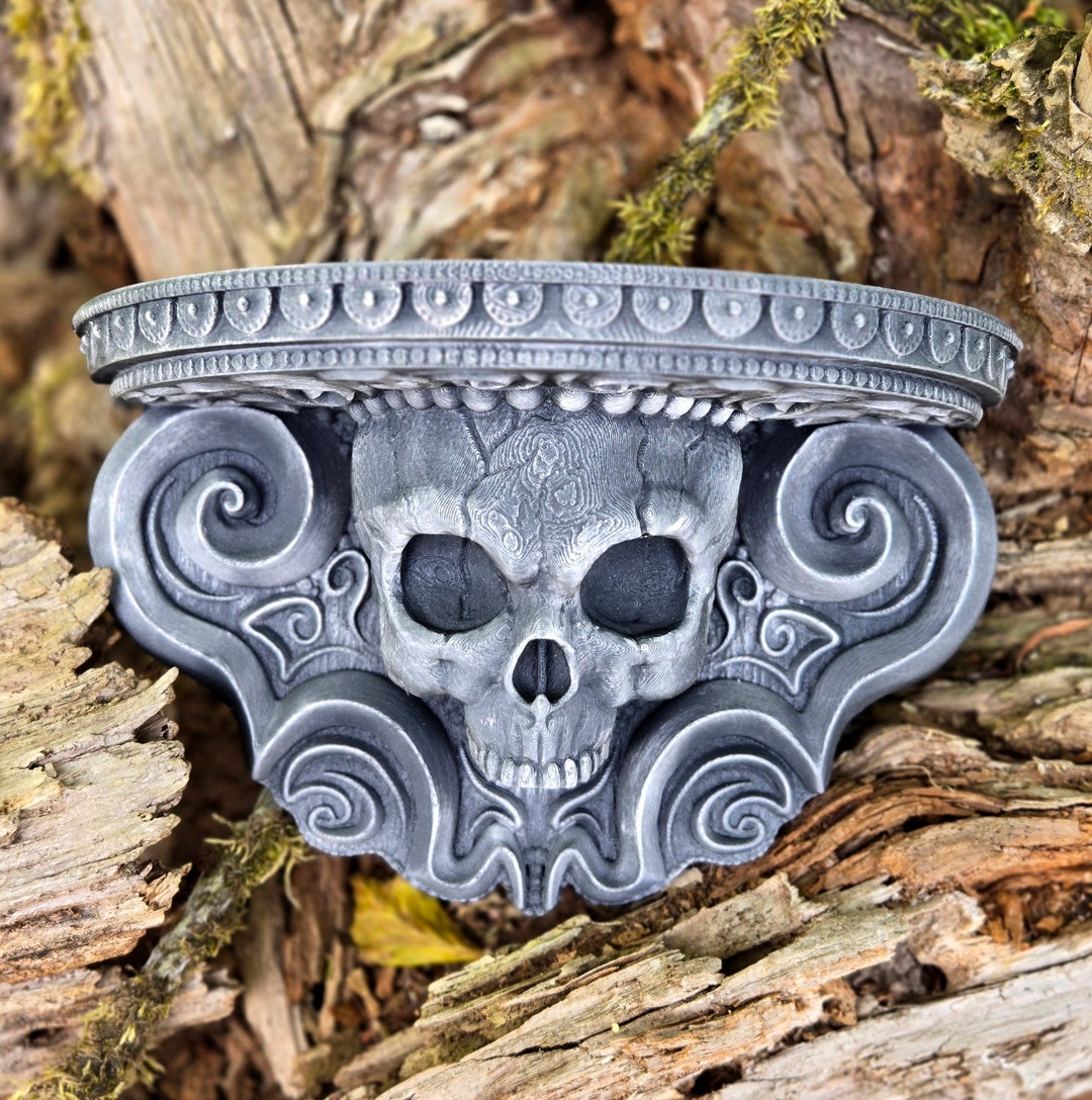 Gothic Skull Wall Shelf : Hand Painted for Unique Home Decor - Etsy