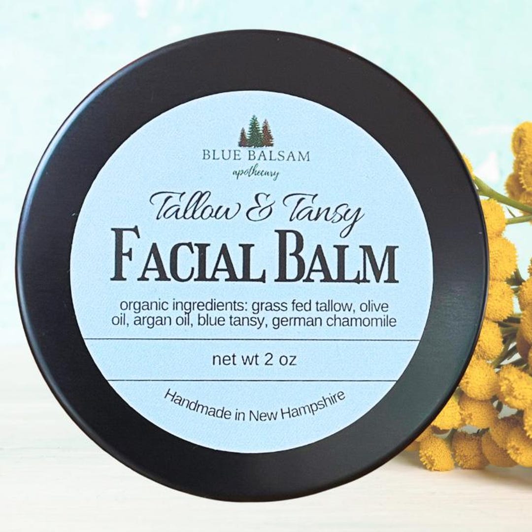 Blue Tansy & Tallow Face Balm | Facial Moisturizer | New Hampshire Made ...
