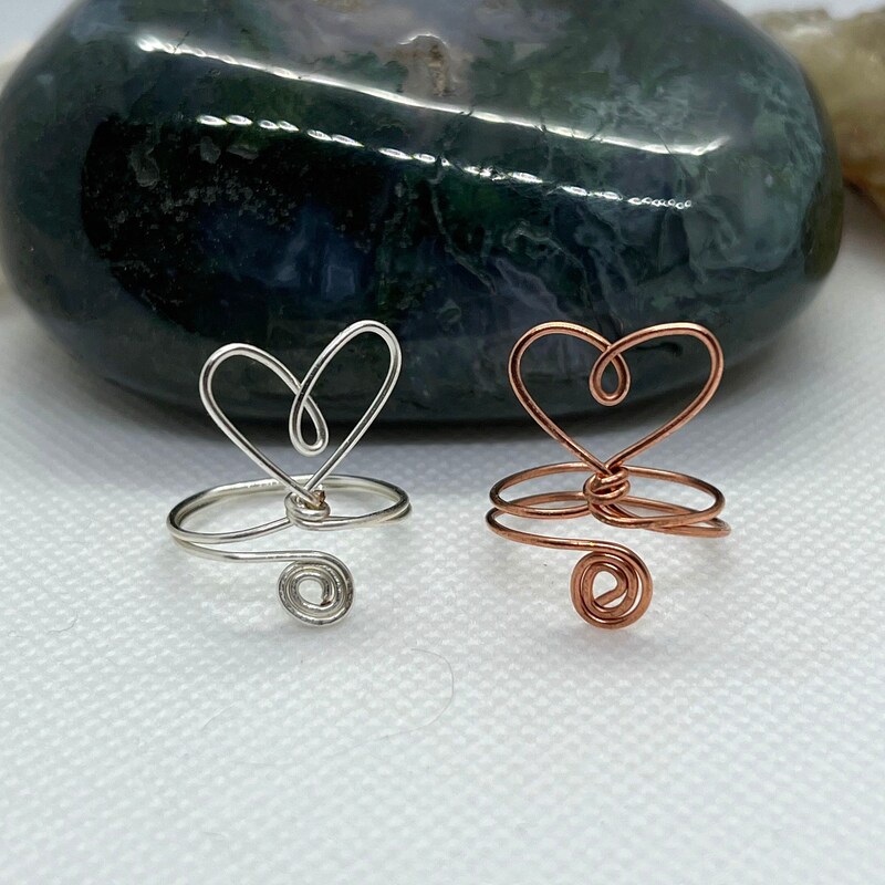 Heart Wire Ring - Etsy