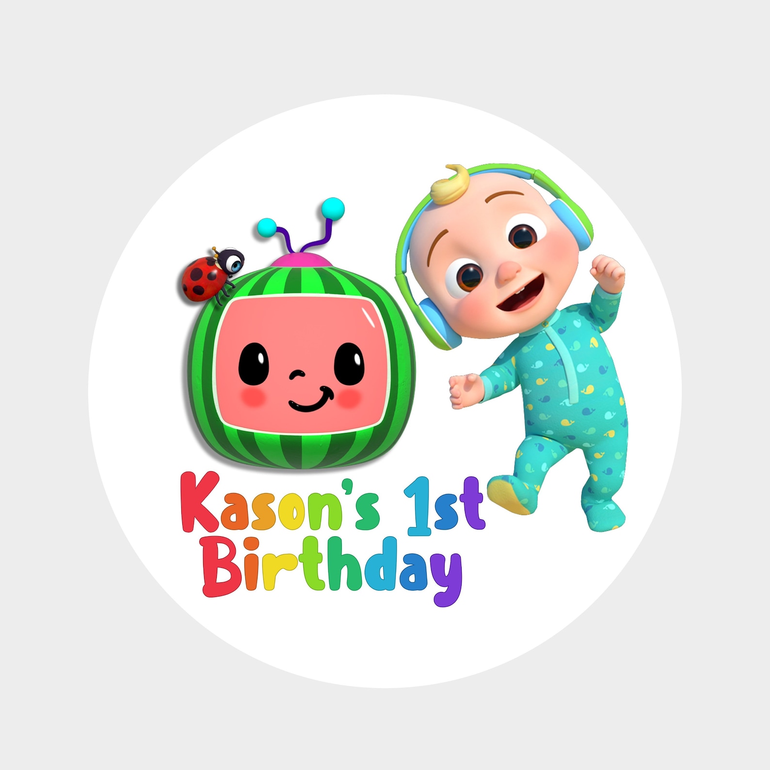 Cocomelon Circle Stickers | Etsy