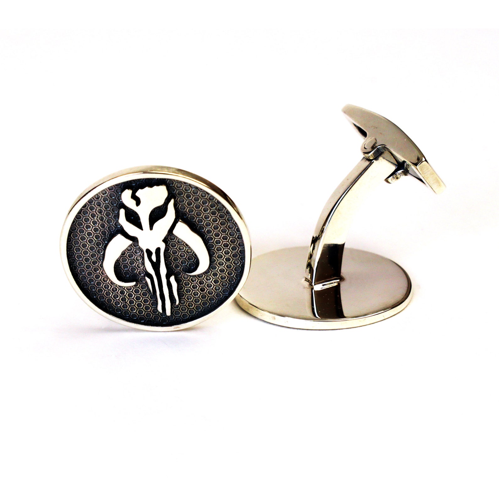 Mandalorian Bantha Skull Symbol Cufflinks Made From 925 - Etsy