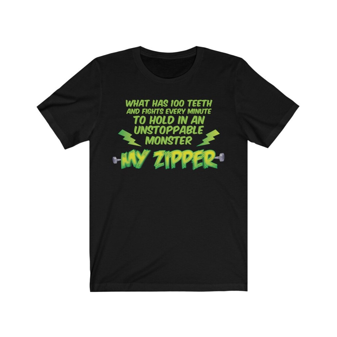 My Zipper Funny Unisex Jersey Short Sleeve Tee - Etsy UK