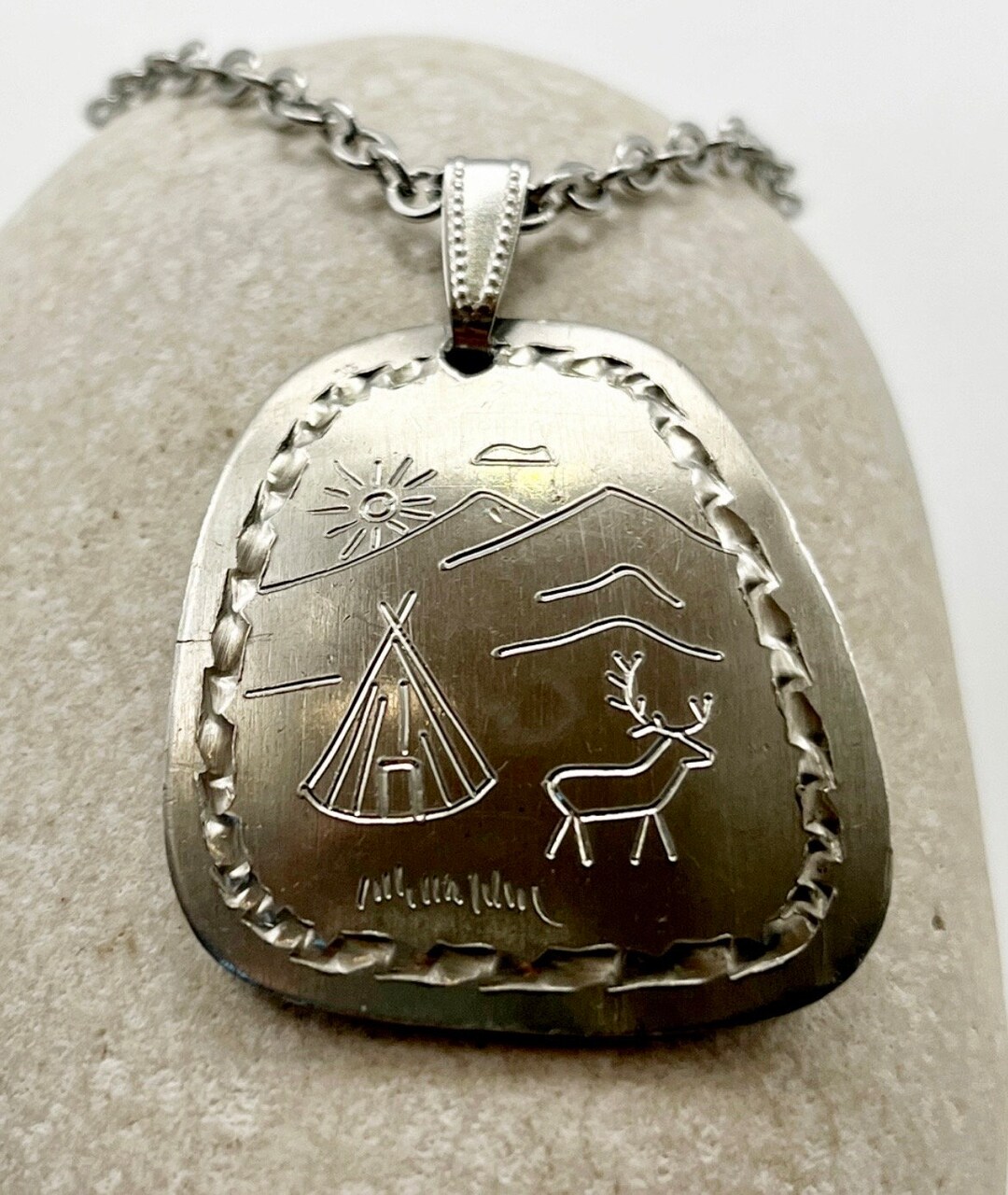 Sámi Traditional Craft Pewter Necklace, 1970s - Etsy