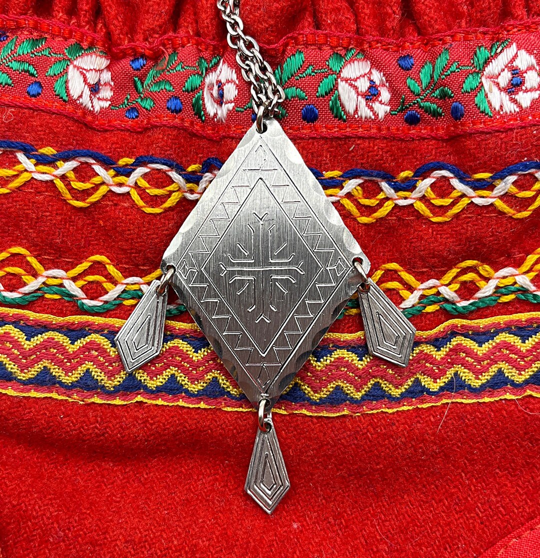 Beautiful Sami Traditional Craft Necklace, Jokkmokk Tin, 1977. - Etsy