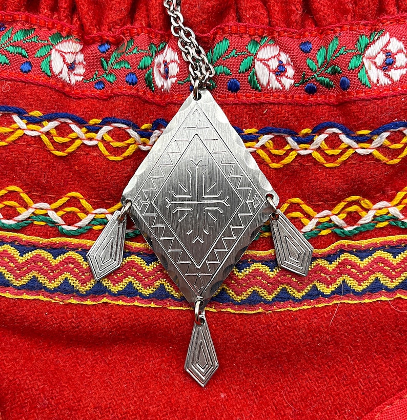 Beautiful Sami Traditional Craft Necklace, Jokkmokk Tin, 1977. - Etsy