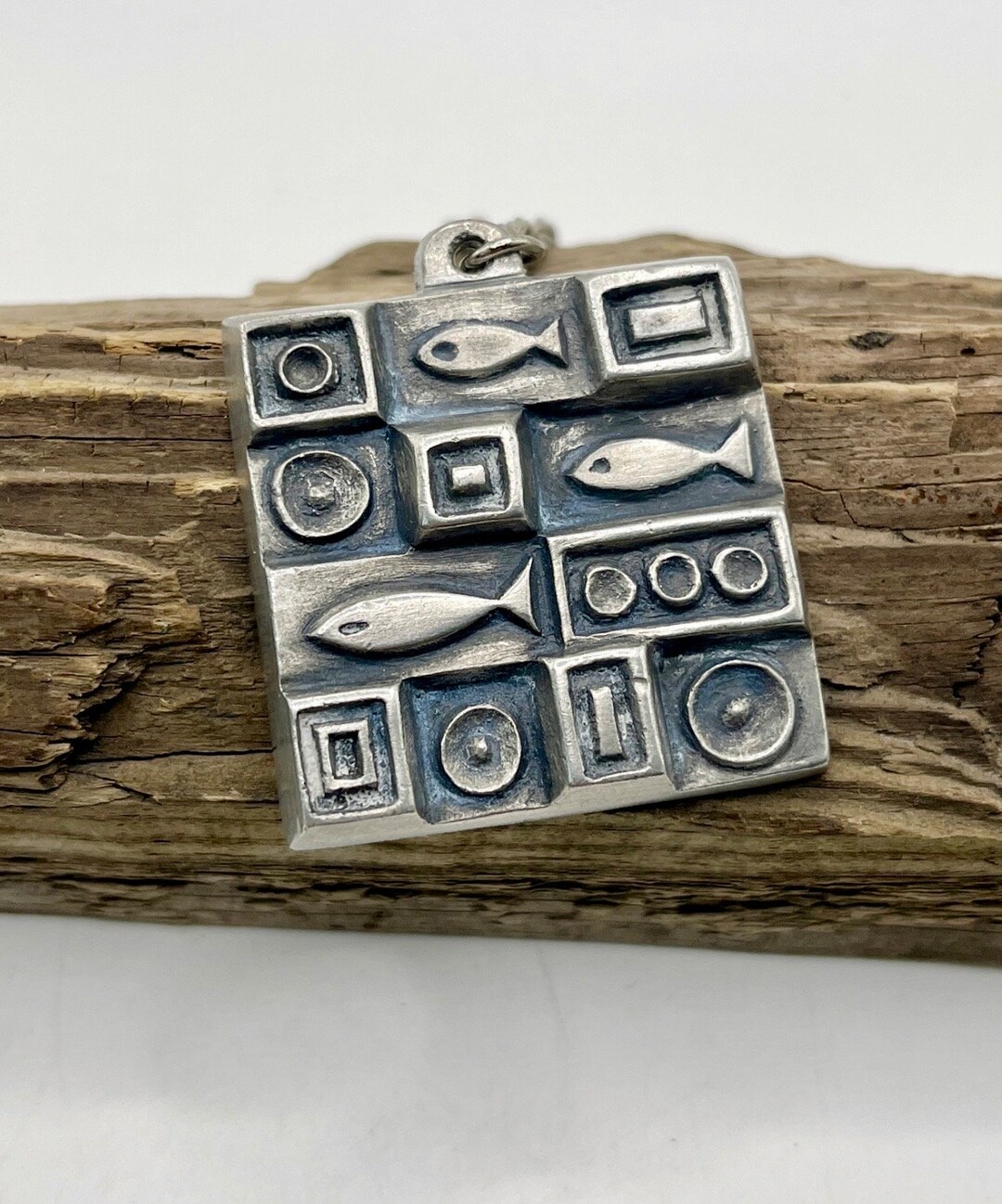 ROLAND LANDERHOLM Fish Pendant Necklace, 1960s. - Etsy