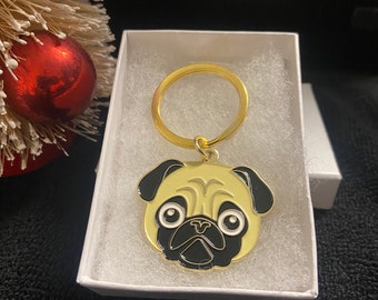 Pug Key Chain | Etsy
