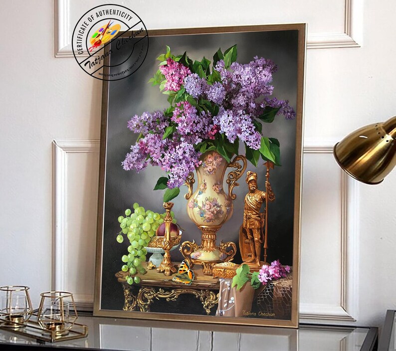 Realistic Still Life With Lilacs - Digital Art Print, Download - Etsy