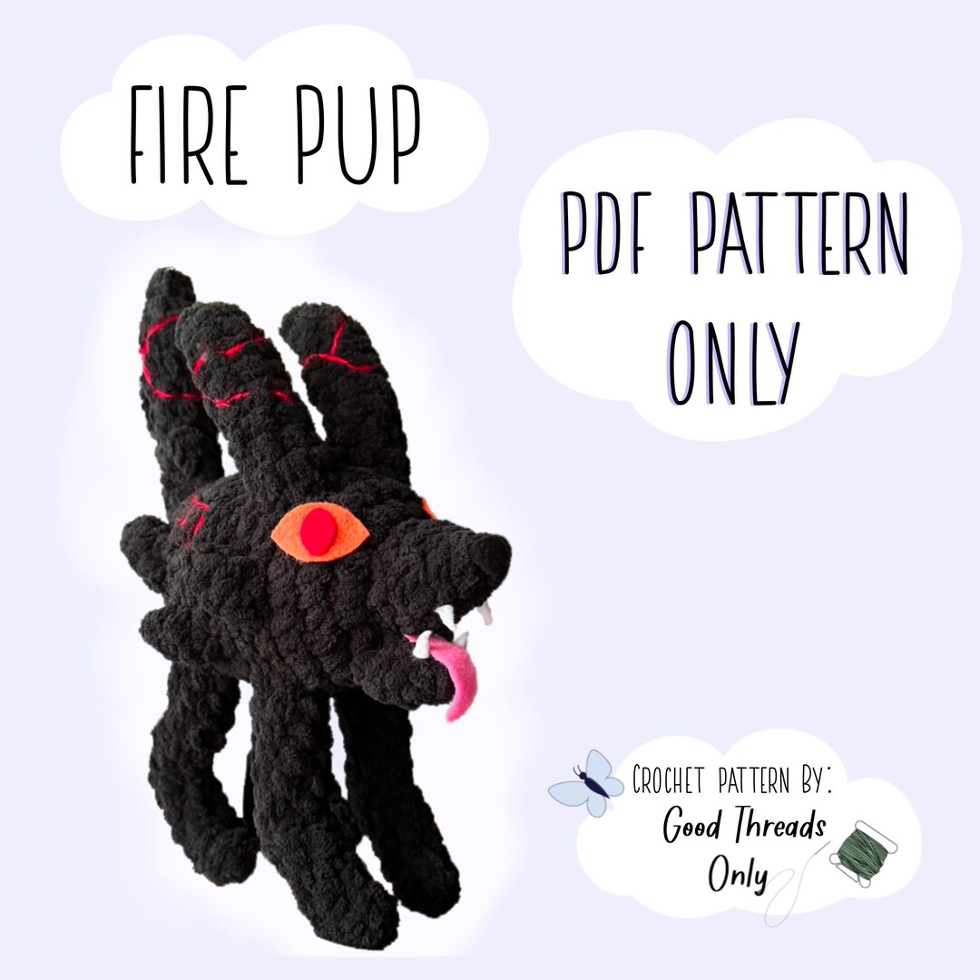 Fire Pup Crochet Pattern - Pattern Only - Etsy