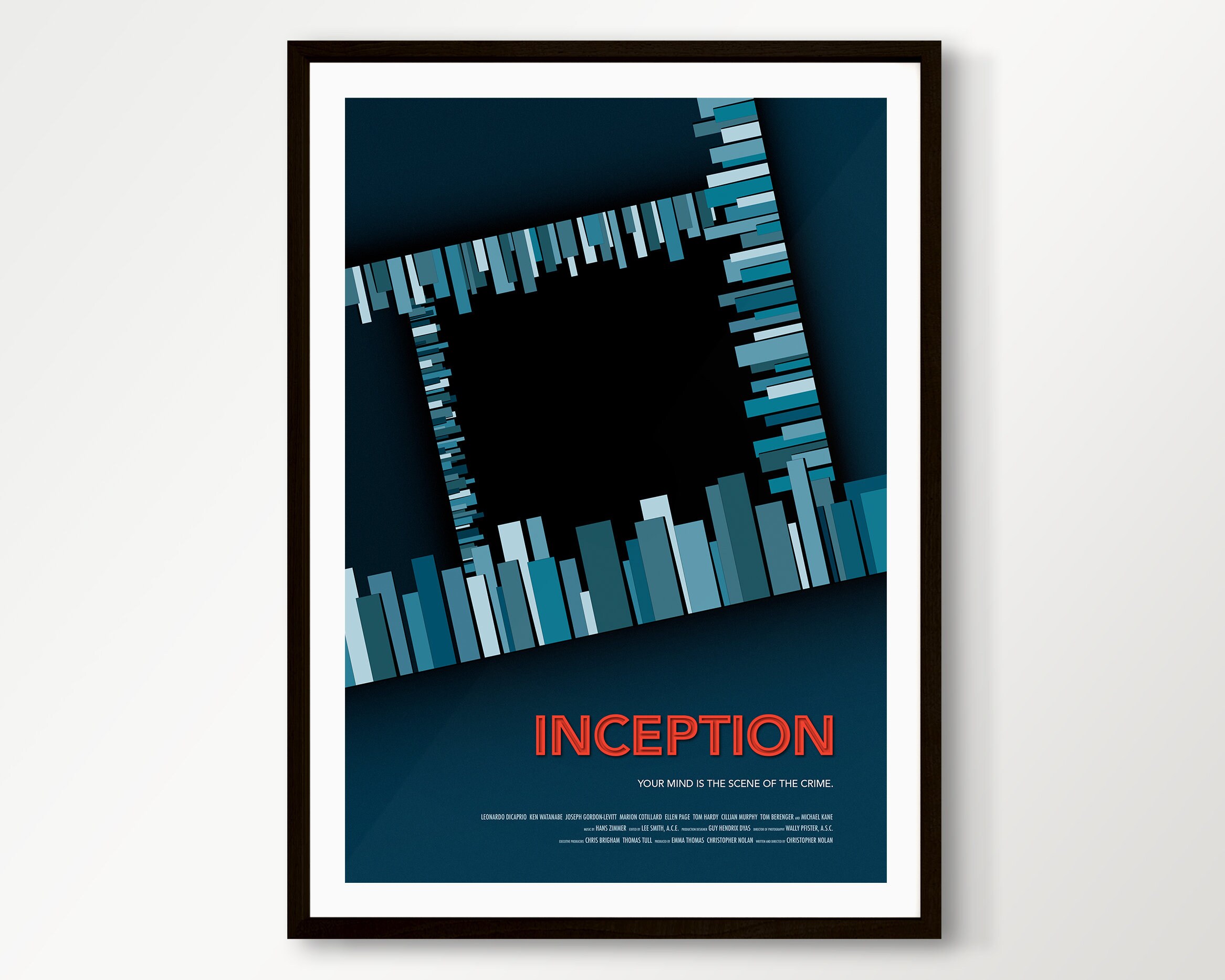 Digital Prints Inception movie poster Christopher Nolan Film science ...