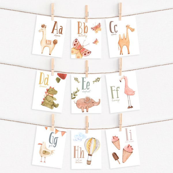 Alphabet Flashcards - Etsy