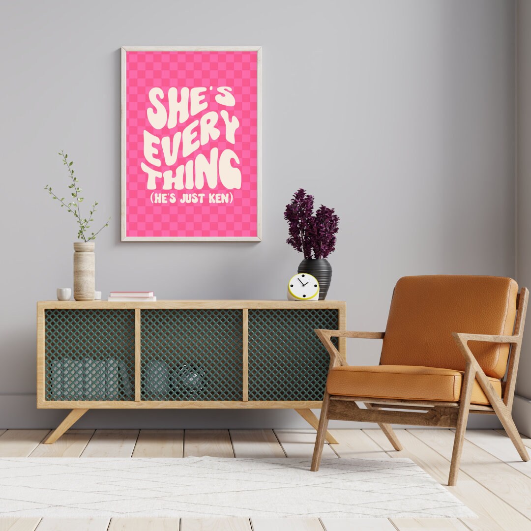 Barbie Poster, Barbiecore, Barbie Movie Print, Barbie Wall Art, Kendom