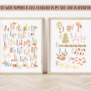 Boho Alphabet Printable Poster, ABC Wall Art, Homeschool Decor, Toddler ...