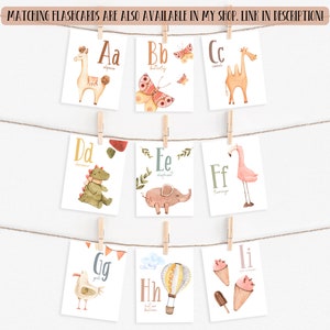 Boho Alphabet Printable Poster, ABC Wall Art, Homeschool Decor, Toddler ...