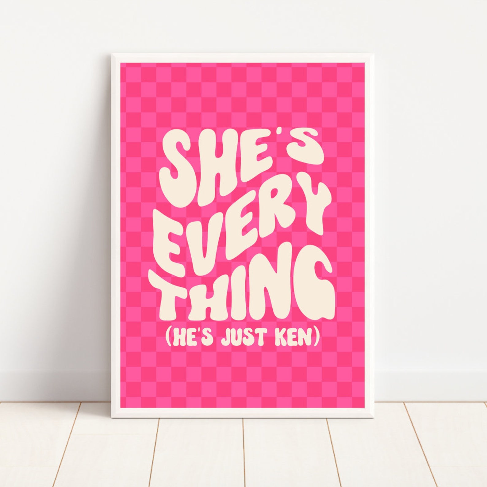 Pink Retro Barbie Poster, Barbiecore, Barbie Movie Print, Barbie Wall ...