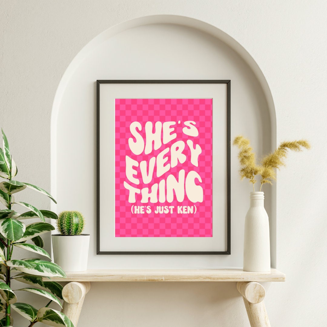 Barbie Poster, Barbiecore, Barbie Movie Print, Barbie Wall Art, Kendom