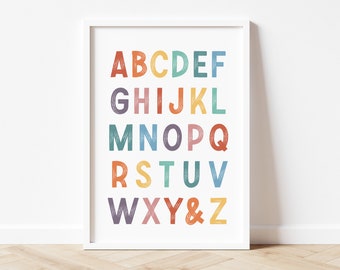 Alphabet Abc Poster, ABC Alphabet Wall Hanging , Educational Chart ...