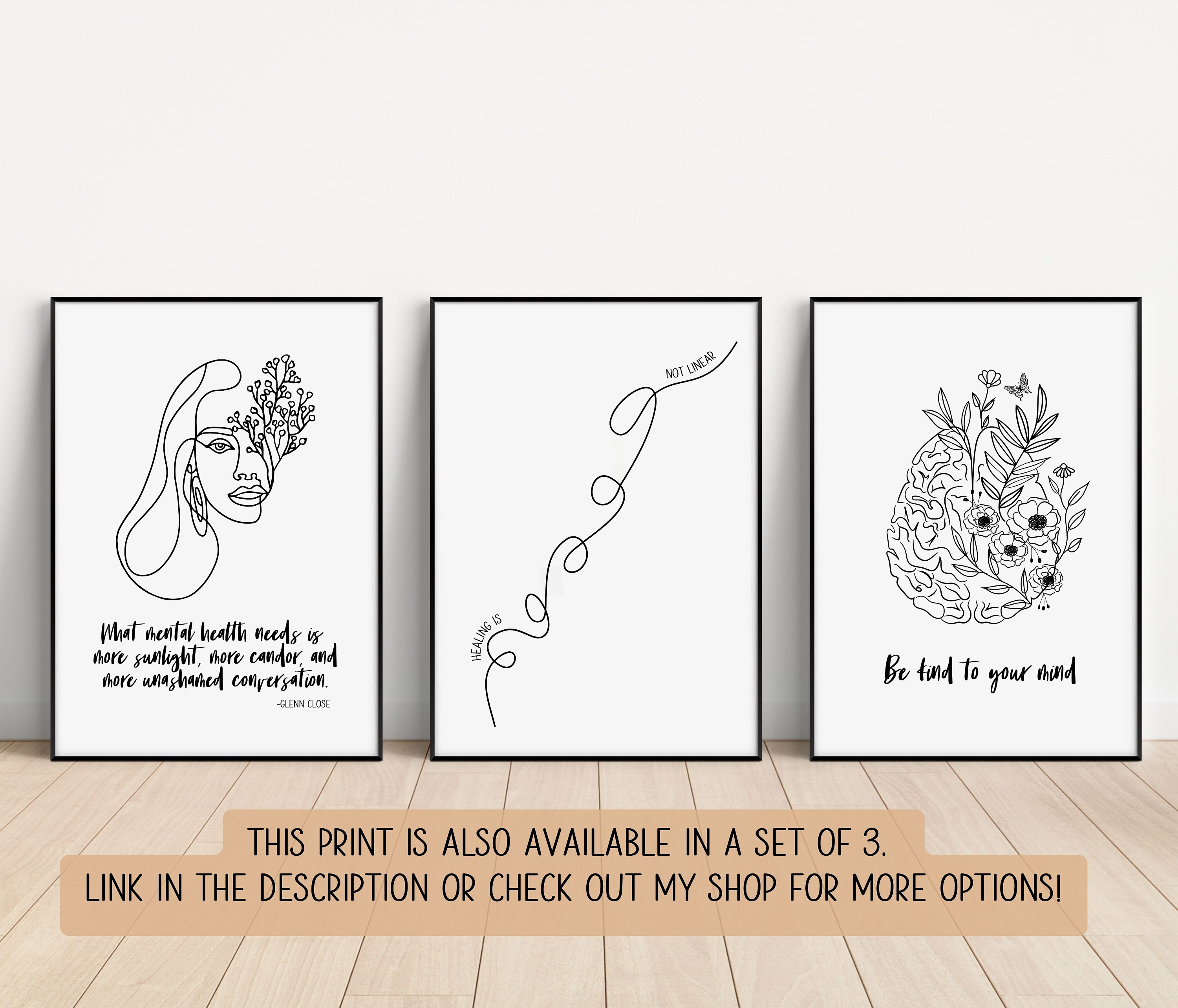 Healing is Not Linear Wall Art Print Mental Health Poster - Etsy