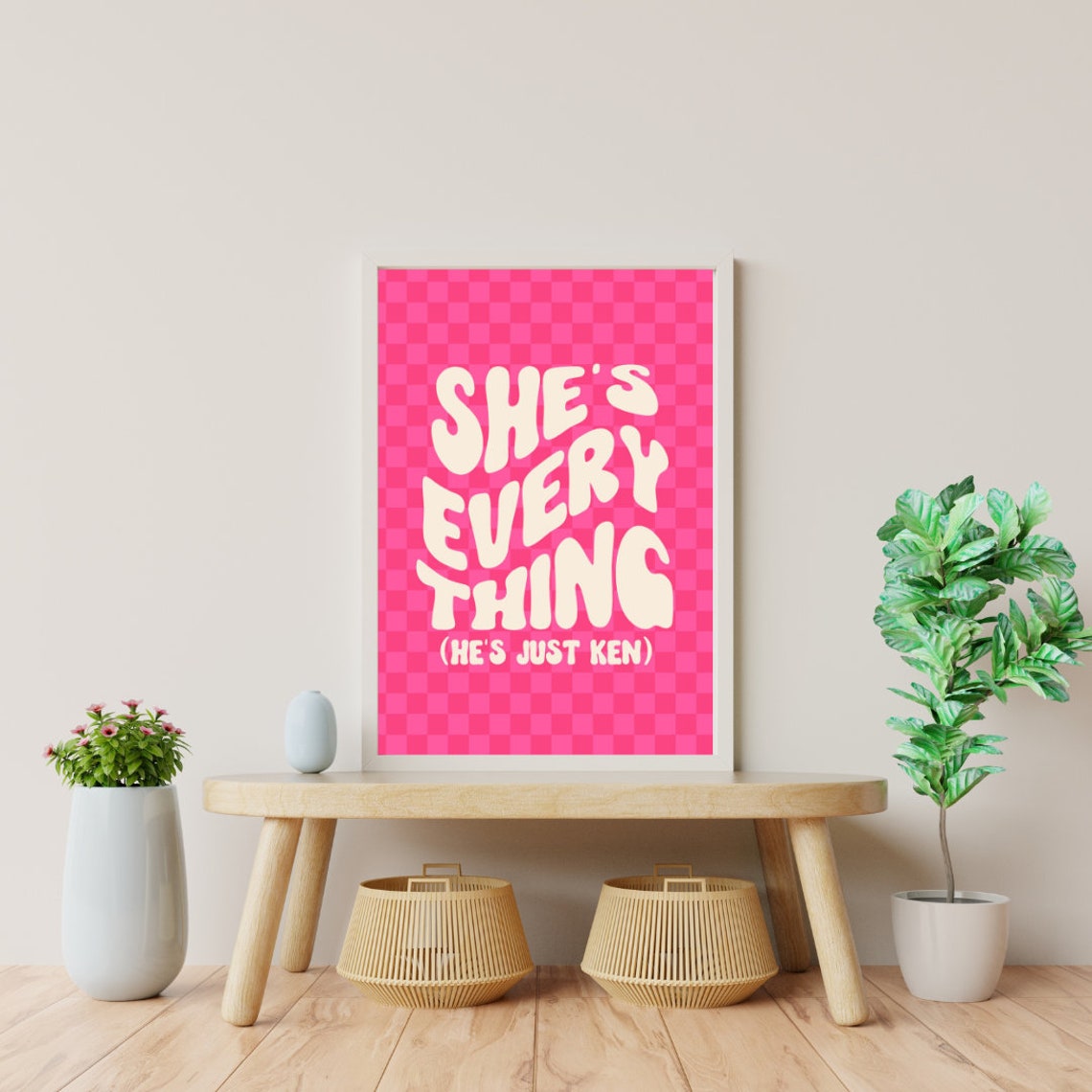 Pink Retro Barbie Poster, Barbiecore, Barbie Movie Print, Barbie Wall ...