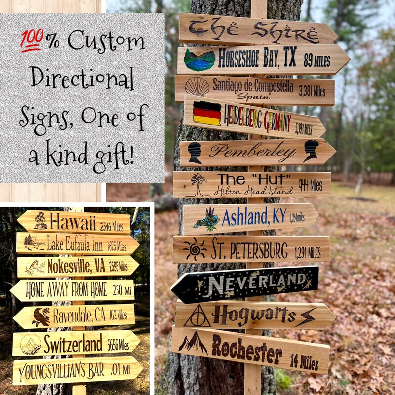 Mileage Signs - Etsy