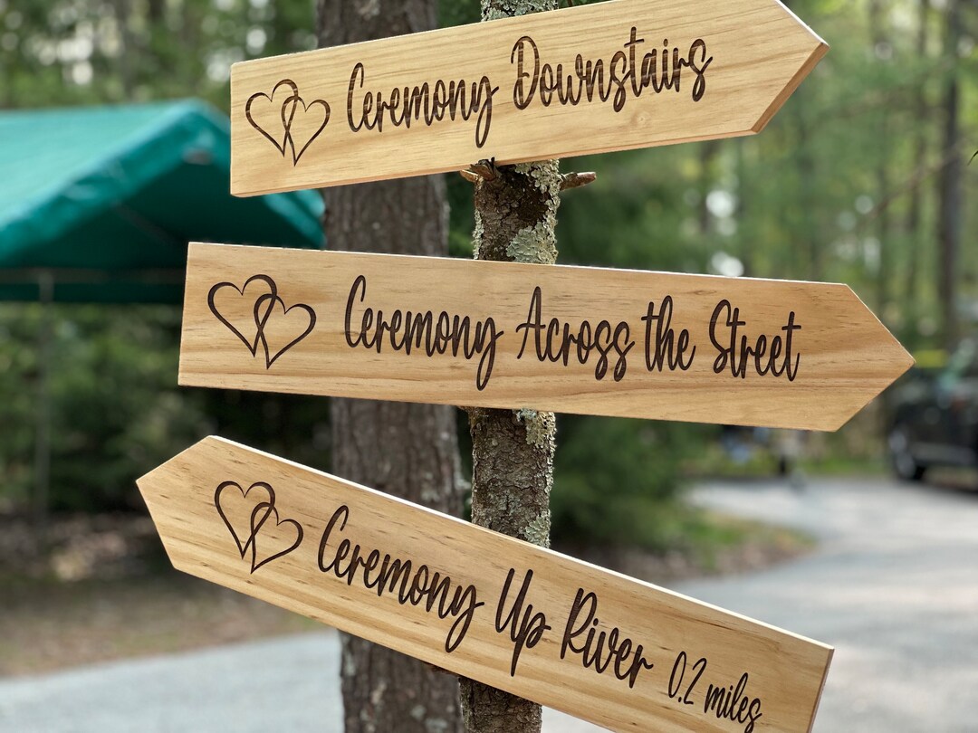 Personalized Directional Signage, Cedar or Pine Destination Sign ...