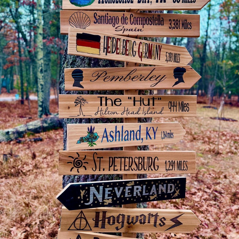 Mileage Signs - Etsy