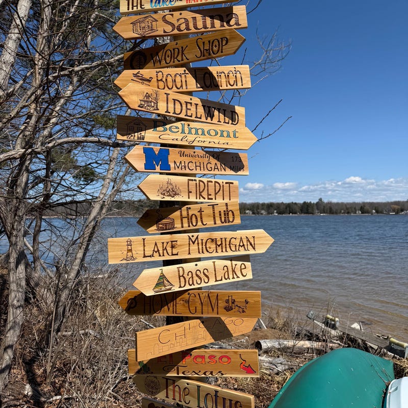 Mileage Sign Post - Etsy