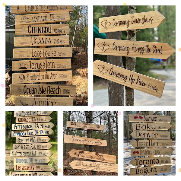 Personalized Directional Signs - Etsy