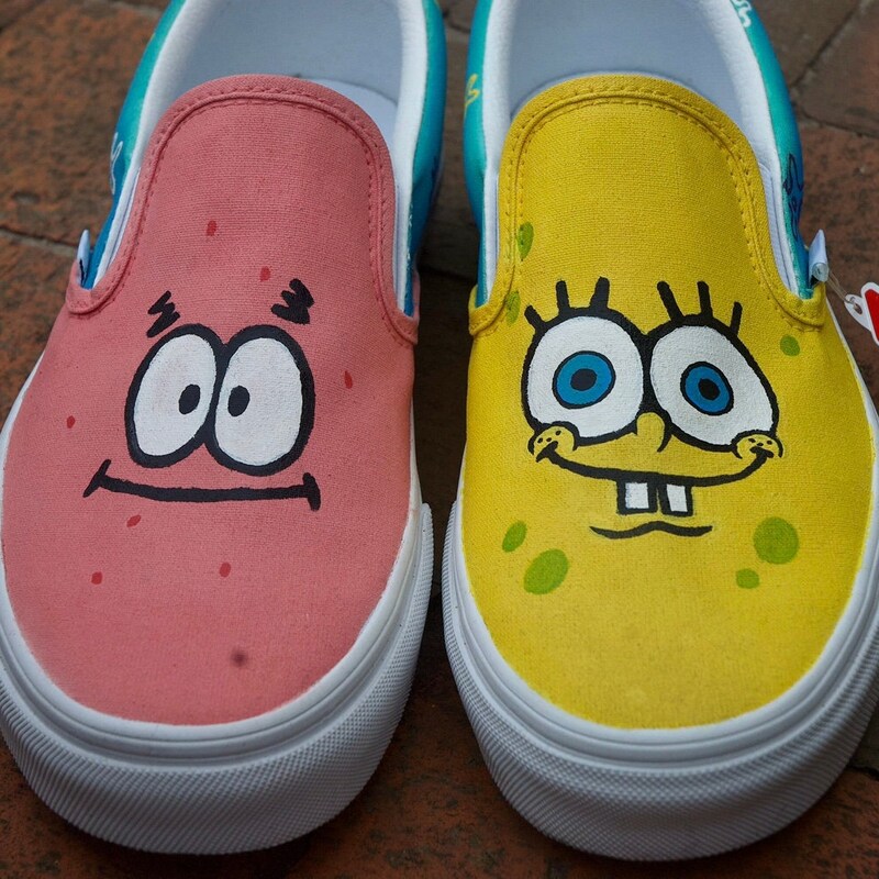 Spongebob Shoes - Etsy