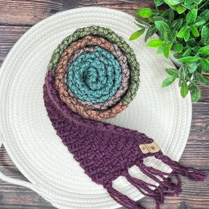 The Vineyard Scarf Crochet Pattern. Crochet Scarf With Fringe. Easy ...