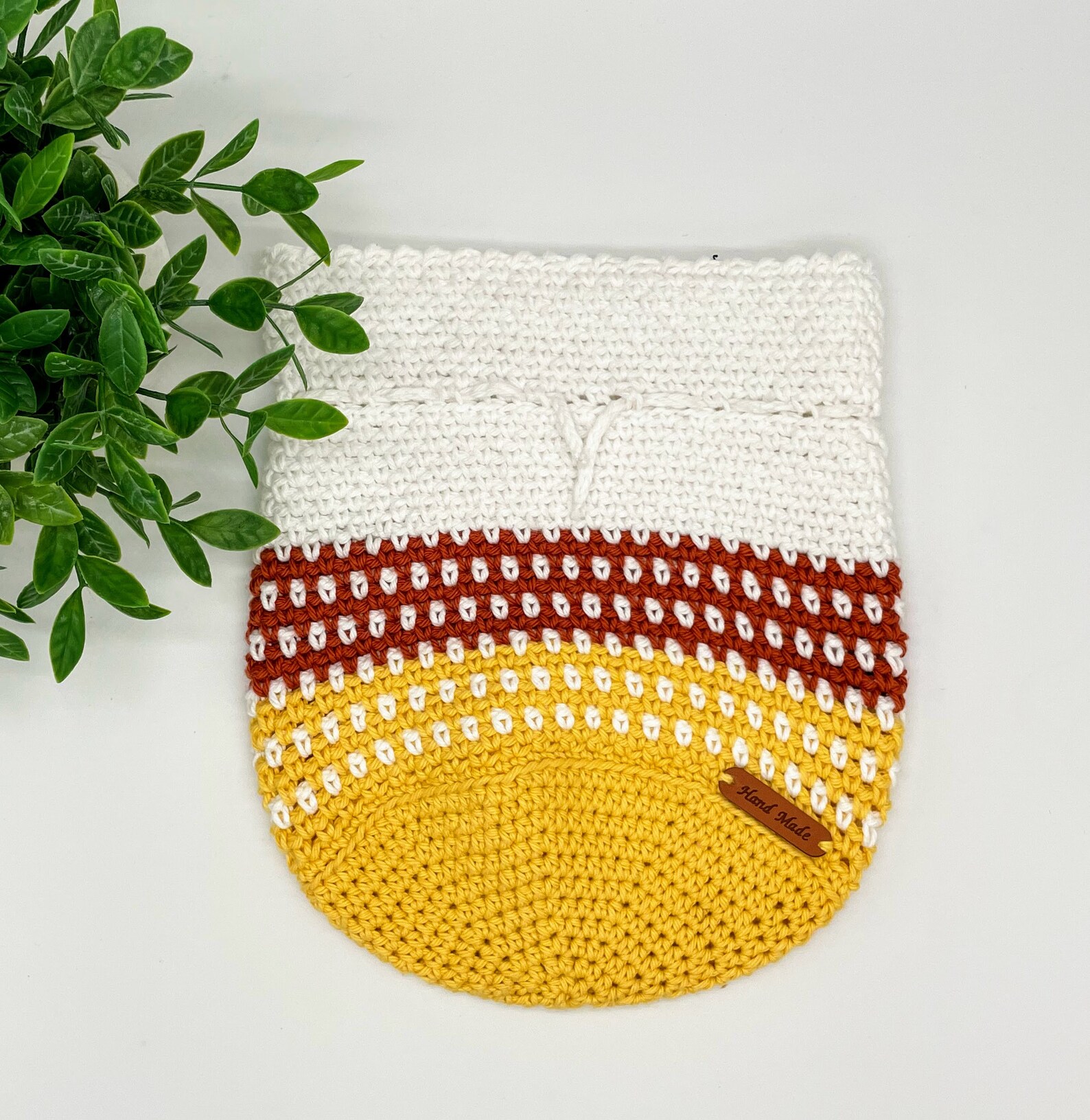 Candy Corn Bag Crochet Pattern. Drawstring Crochet Bag. - Etsy