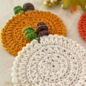 Pumpkin Patch Coasters Crochet Pattern, Fall Crochet Decor, Textured Coasters, Autumn Crochet ...