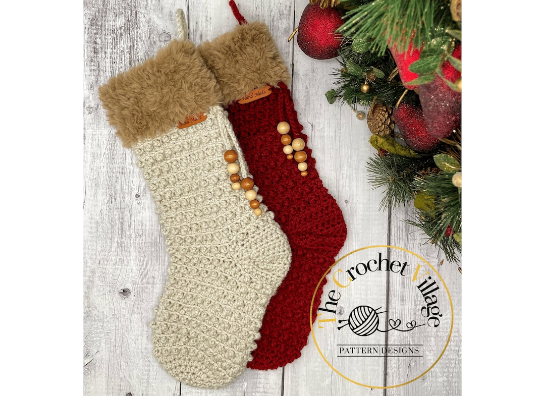 Winter Cove Christmas Stockings Crochet Pattern. Oversized Stocking ...