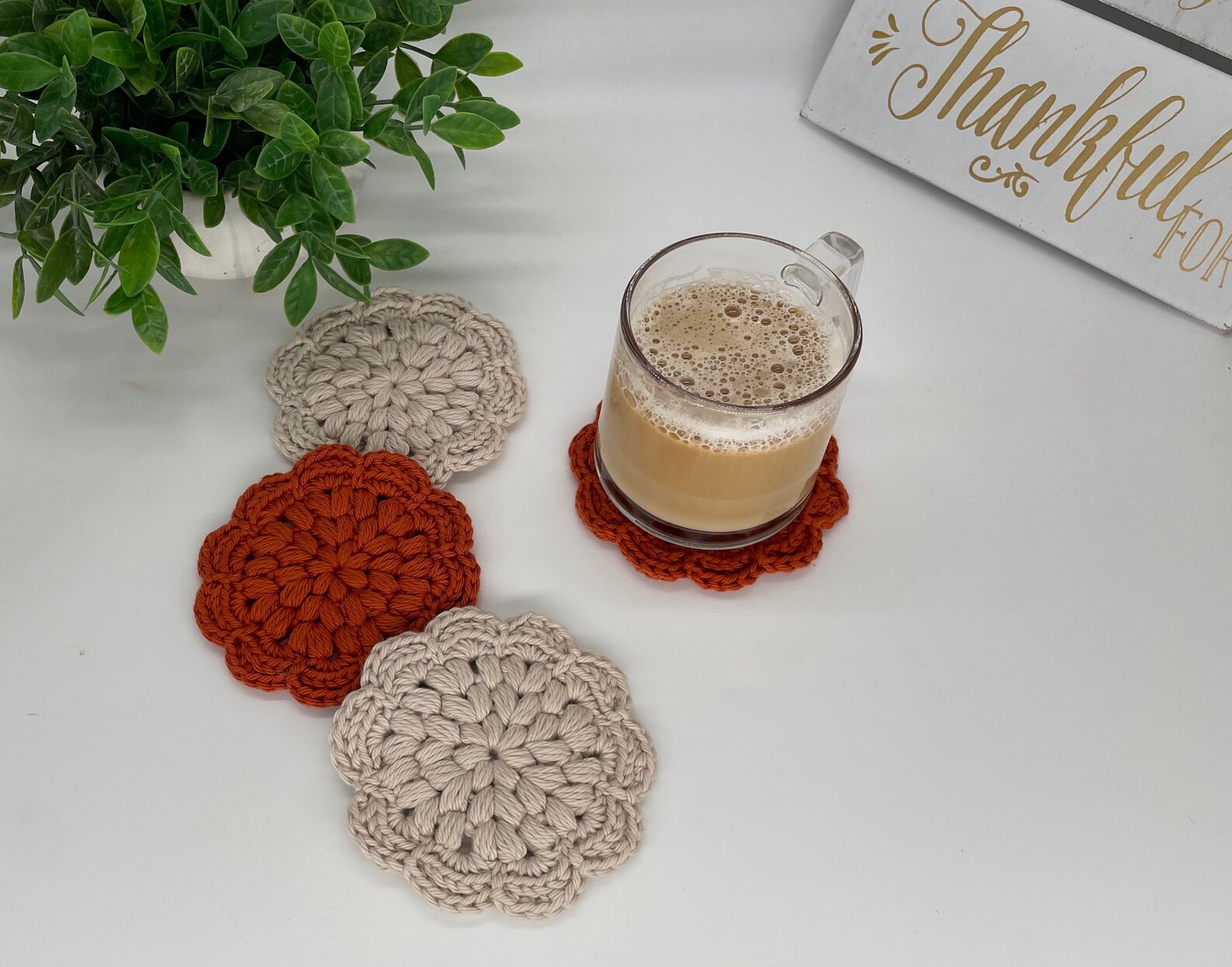 Angela's Coasters Crochet Pattern. Fall Décor Crochet - Etsy