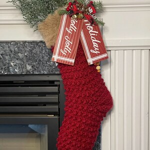 Winter Cove Christmas Stockings Crochet Pattern. Oversized Stocking ...
