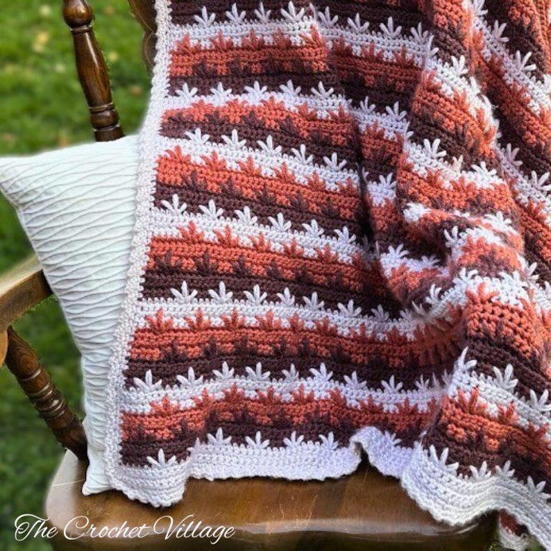 Fall Crochet Blanket Pattern | Mayflower Autumn Leaves Afghan ...