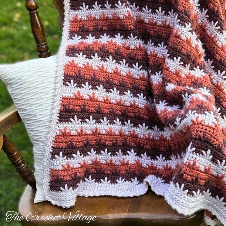 Fall Crochet Blanket Pattern | Mayflower Autumn Leaves Afghan ...