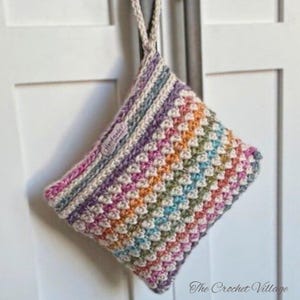 Crochet Cosmetic Bag Pattern | Wildflower Makeup Pouch | Small Zipper ...