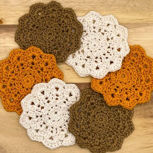 Biscotti Coasters Fall Crochet Pattern, Textured Coasters, Autumn ...