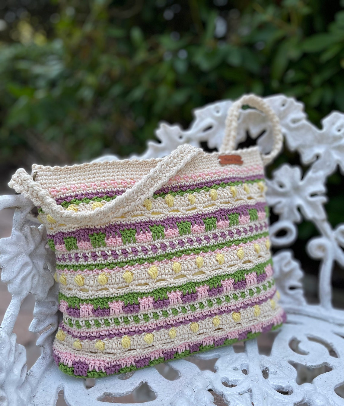 Delilah Bag Crochet Pattern. Crochet Handbag. Crochet Scraps Yarn Tote ...