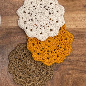 Biscotti Coasters Fall Crochet Pattern, Textured Coasters, Autumn ...