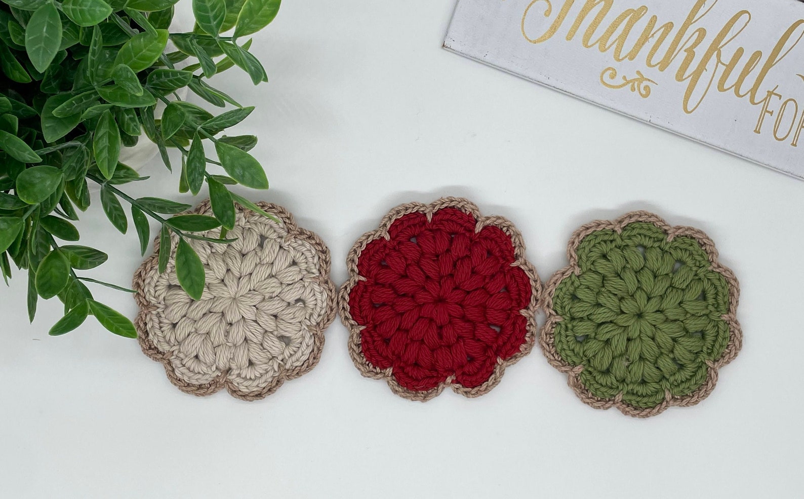 Angela's Coasters Crochet Pattern. Fall Décor Crochet - Etsy