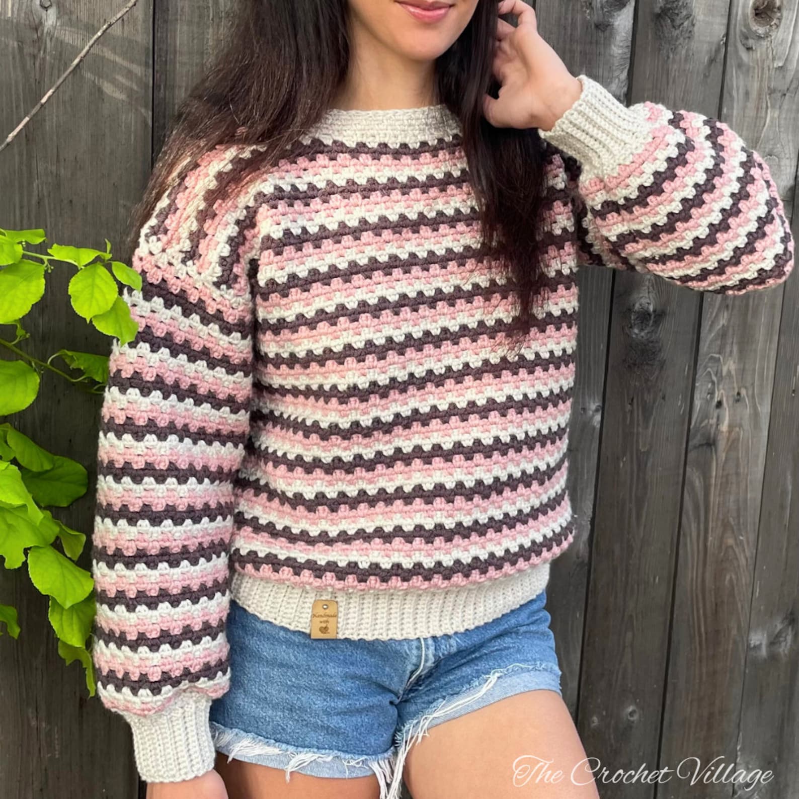 Oversized Crochet Pullover Pattern | Arcadia Easy Long Sleeve Sweater ...